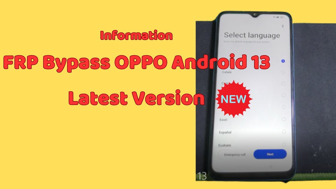 FRP Bypass OPPO Android 13 Latest Version/ OPPO Android 13 - Bypass FRP ...
