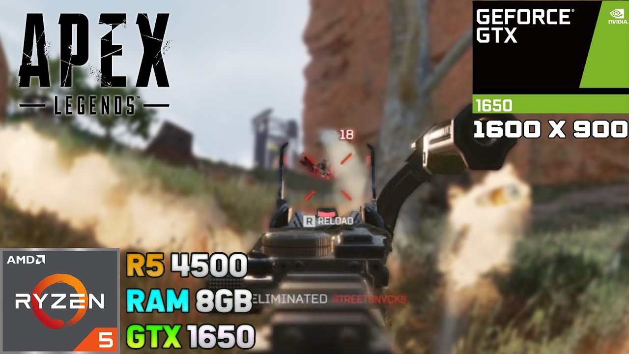 Apex Legends - AMD Ryzen 5 4500 with GTX 1650 4GB GDDR6 - YouTube