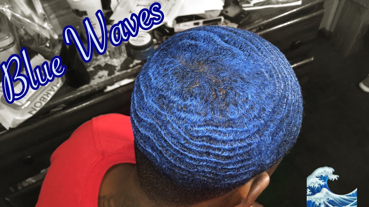 How to dye Waves Fast| NEW TREND | Colored 360 waves| Blue waves| Hair ...