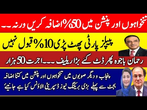 PPP rejected 10% Increase Pay and Pension ll Punjab Increase Pay and ...