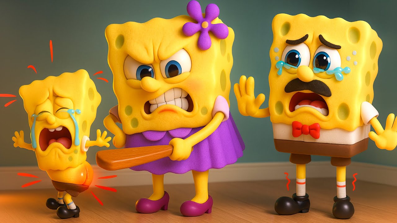 Poor Baby SpongeBob: Don’t Cry Little Sponge | SpongeBob Animation ...