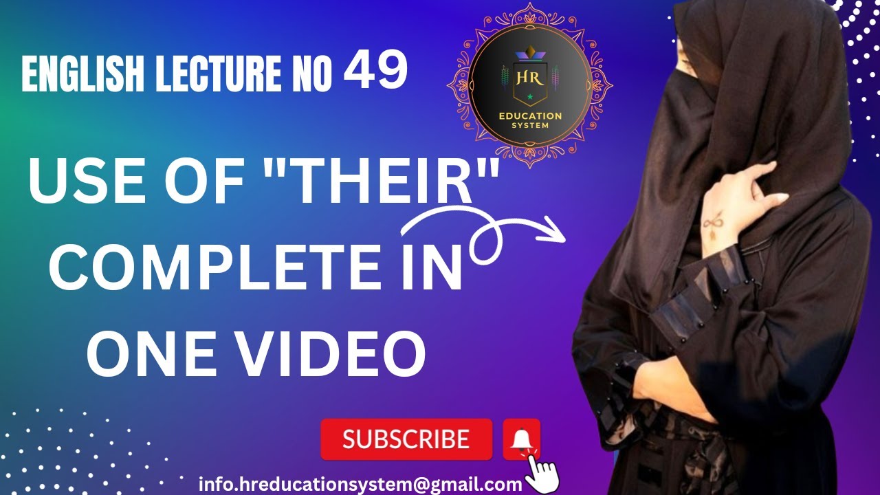 Use of "Their" in English grammar. Lec no 49. English language course ...