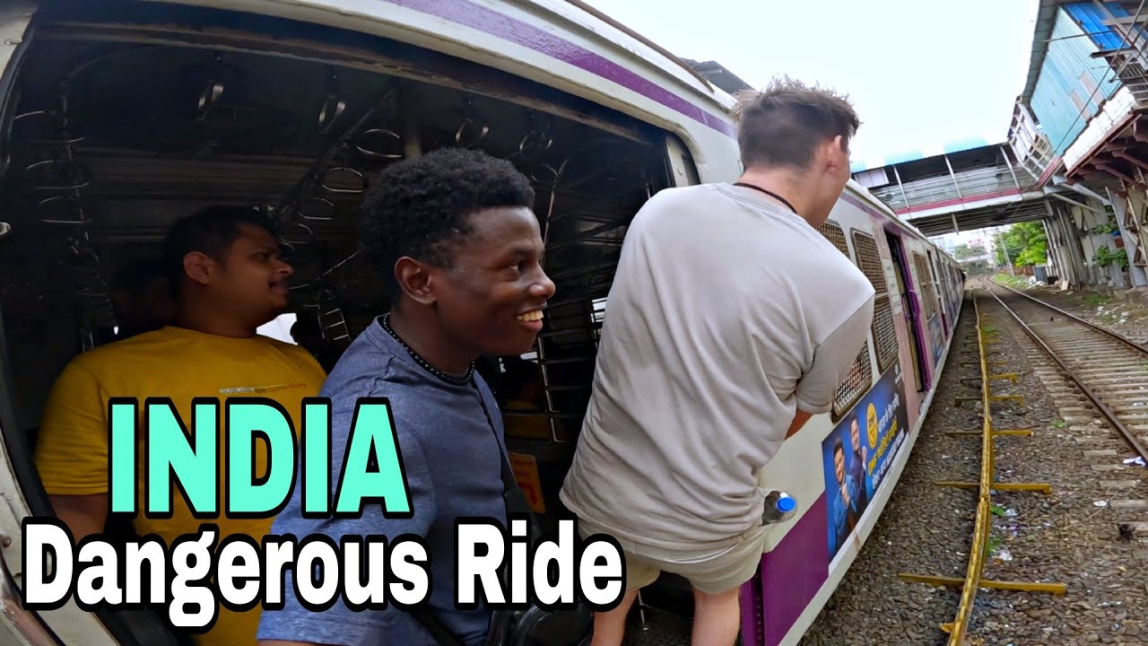 Hanging on train is normal in India 🇮🇳 (Lost file when i was in India ...