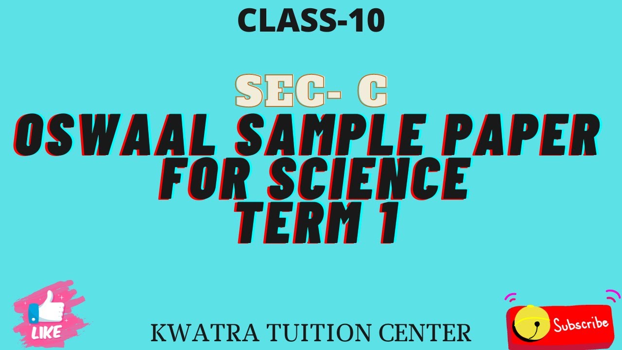 Oswaal Science Sample Paper Class 10 Sec C - YouTube