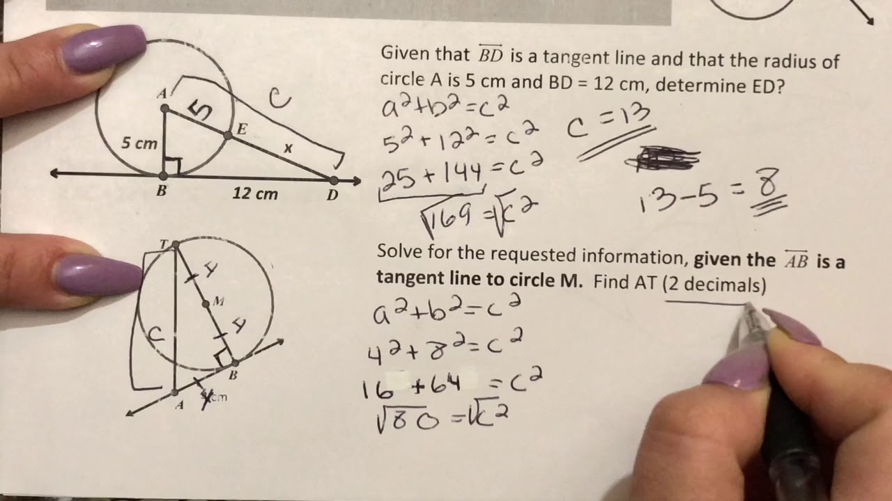 Tangent Lines (Circles) - YouTube