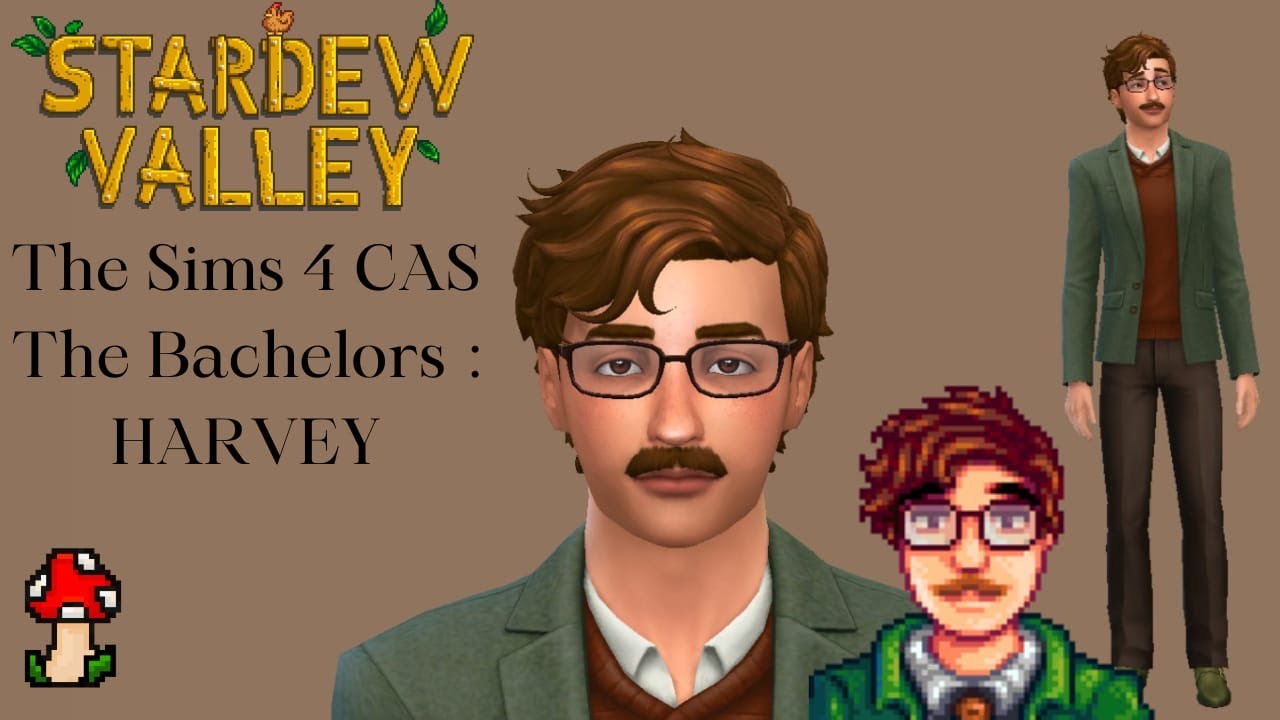 OUR SHADY DOCTOR : HARVEY || THE SIMS 4 CAS: HARVEY || Stardew Valley ...
