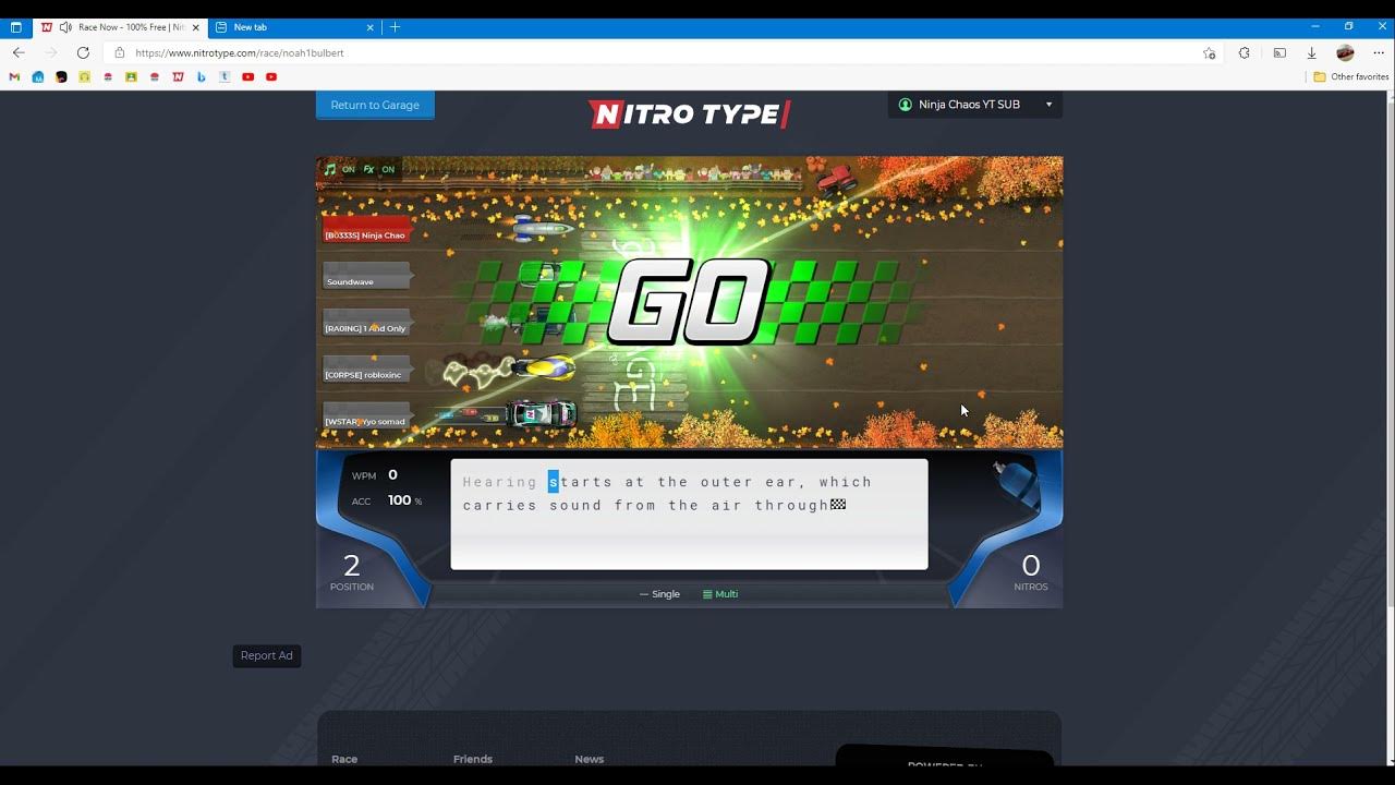 How to start a friends race on Nitro Type - YouTube