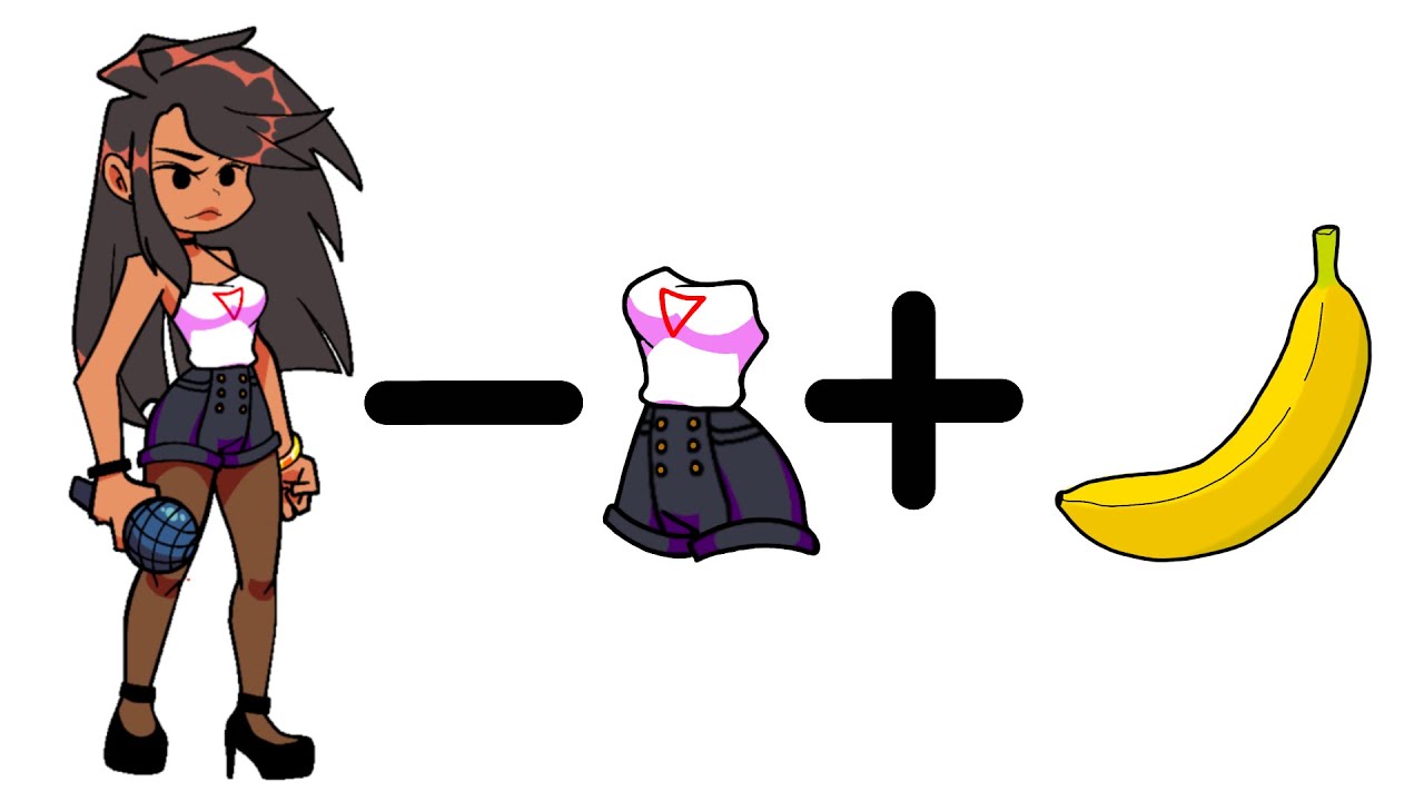 FNF Ayana - Clothes + Banana = ? | Ayana + Girlfriend = ? | Friday ...