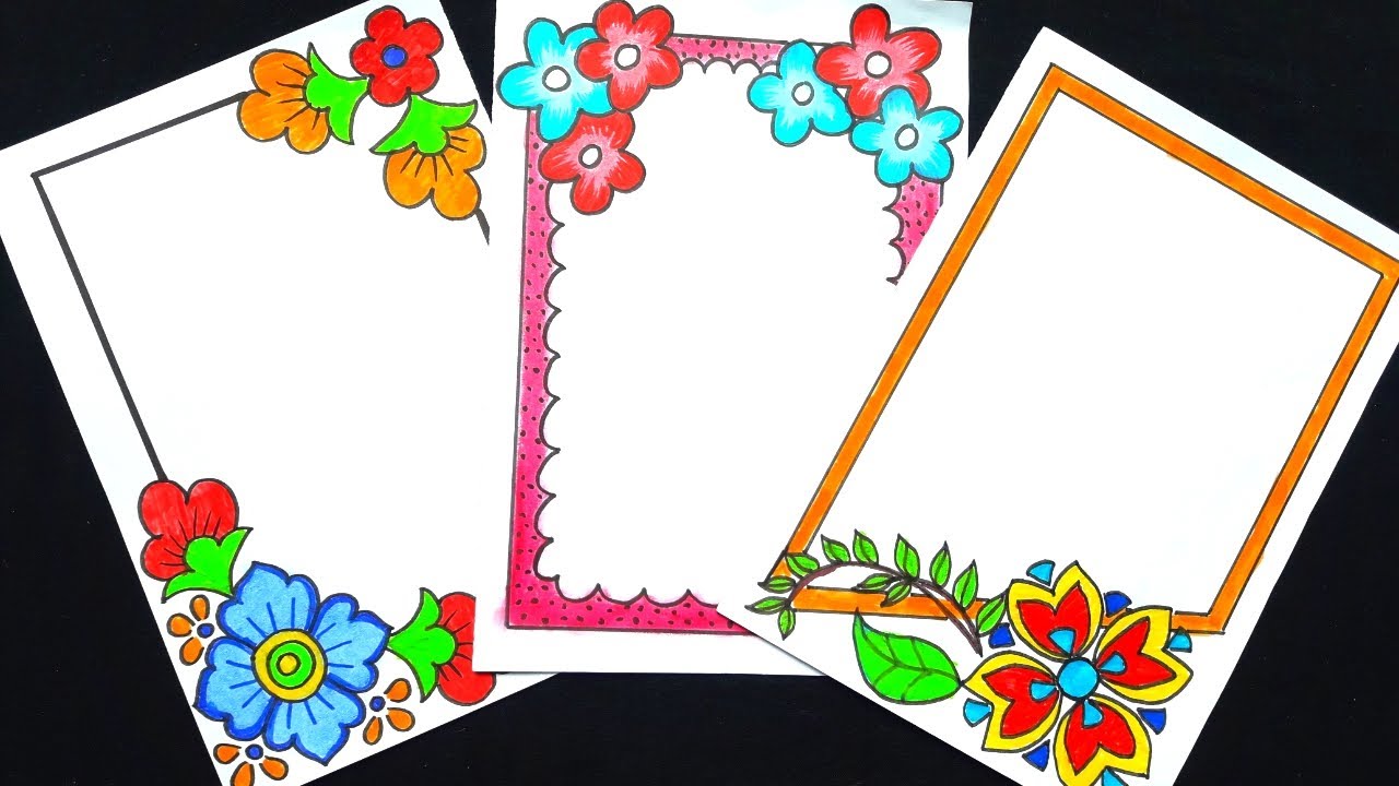 Flower Border Designs For Paper To Draw | Best Flower Site