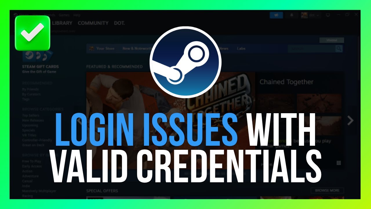 [Easy Fix] Fix Steam Login Issues with Valid Credentials - YouTube