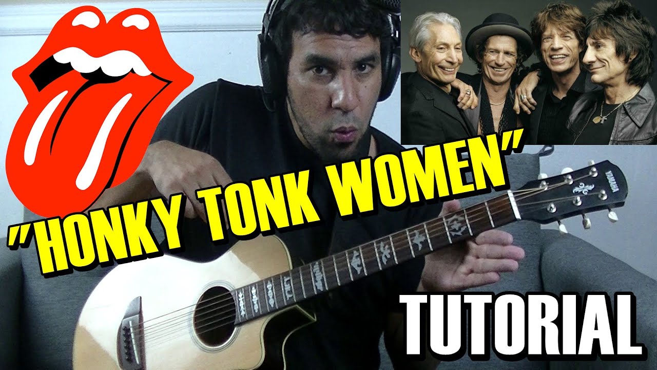 Como tocar "Honky tonk women" de los Rolling Stones en Guitarra - YouTube