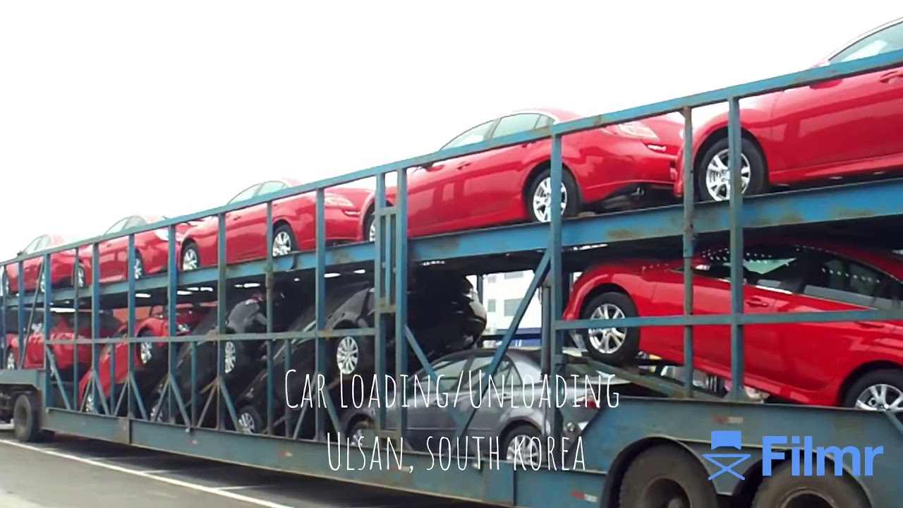 Car Carrier loading on Ulsan, South Korea - YouTube