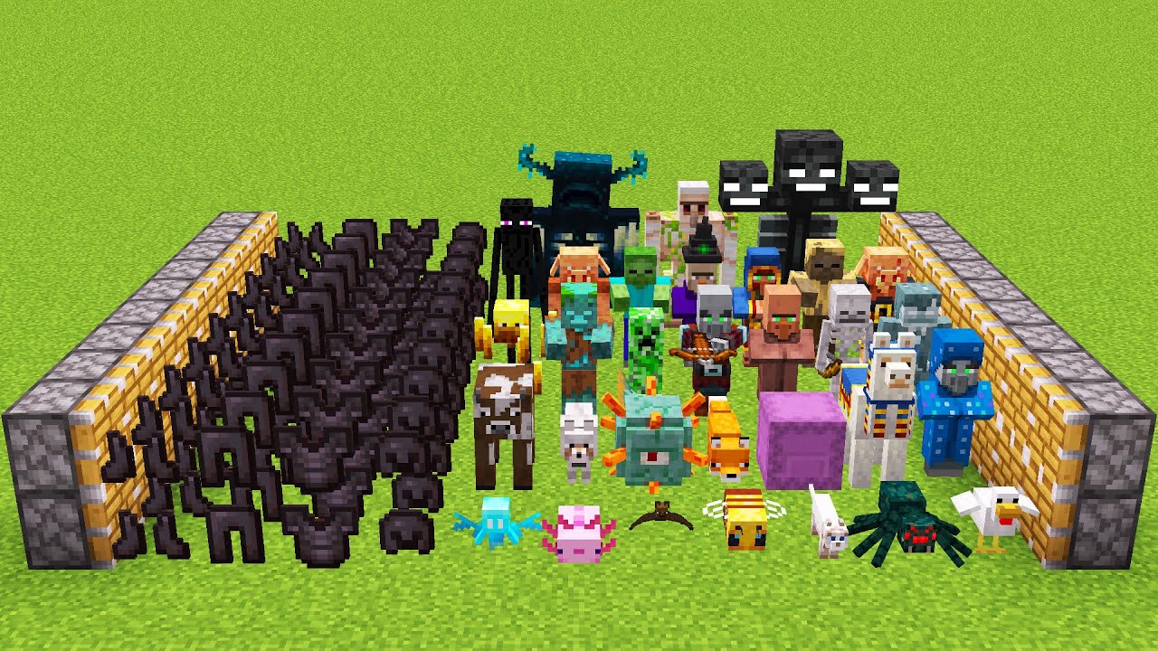 X332 NETHERITE Armor and ALL Mobs in Minecraft combined! - YouTube