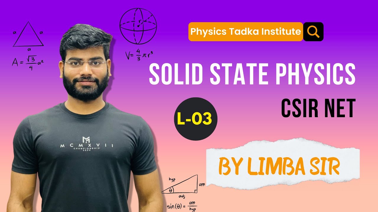 Solid state physics| lect-03 | csir net physics | iit jam pysics | gate physics - YouTube