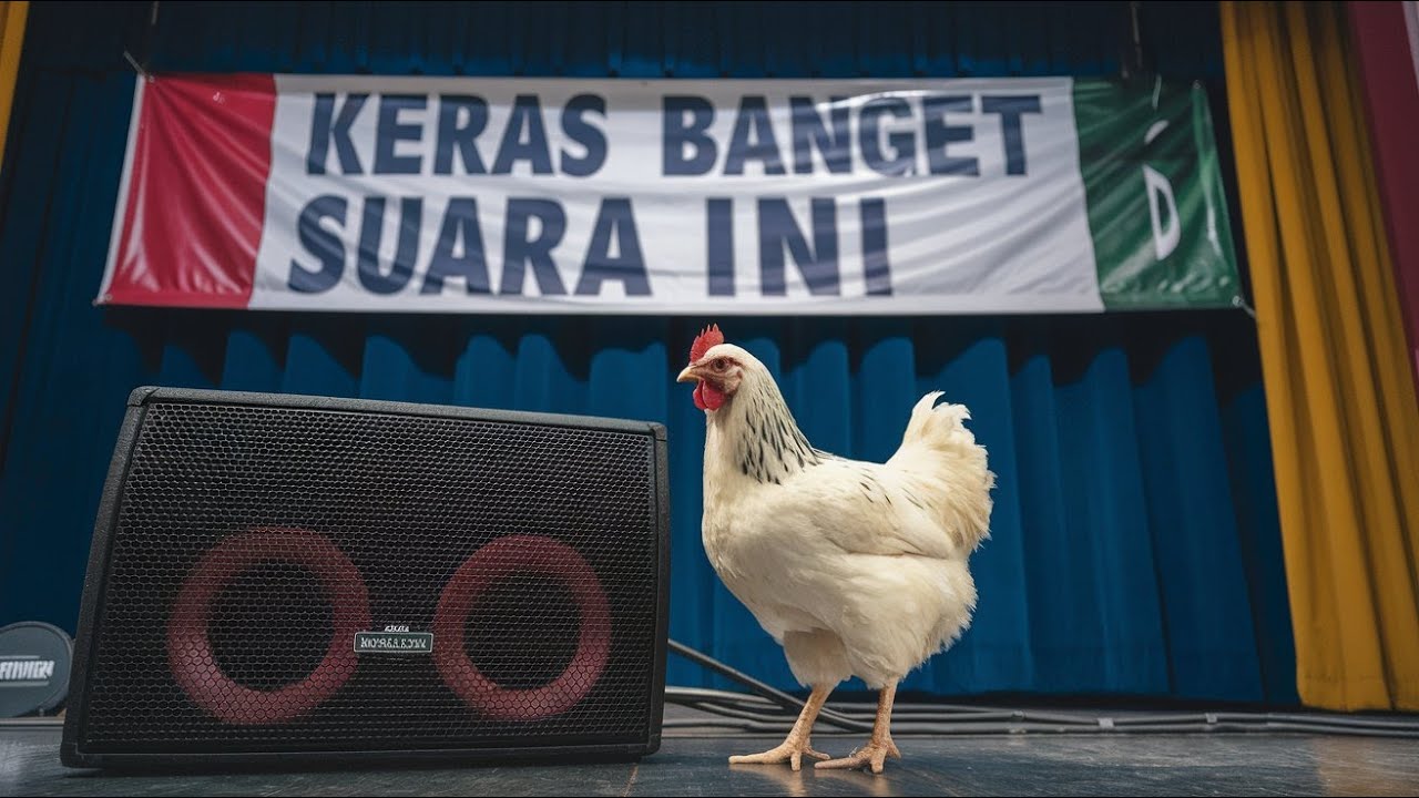 kemarin ada kegiatan agustusan, pakek sound system keras banget, ayam ...