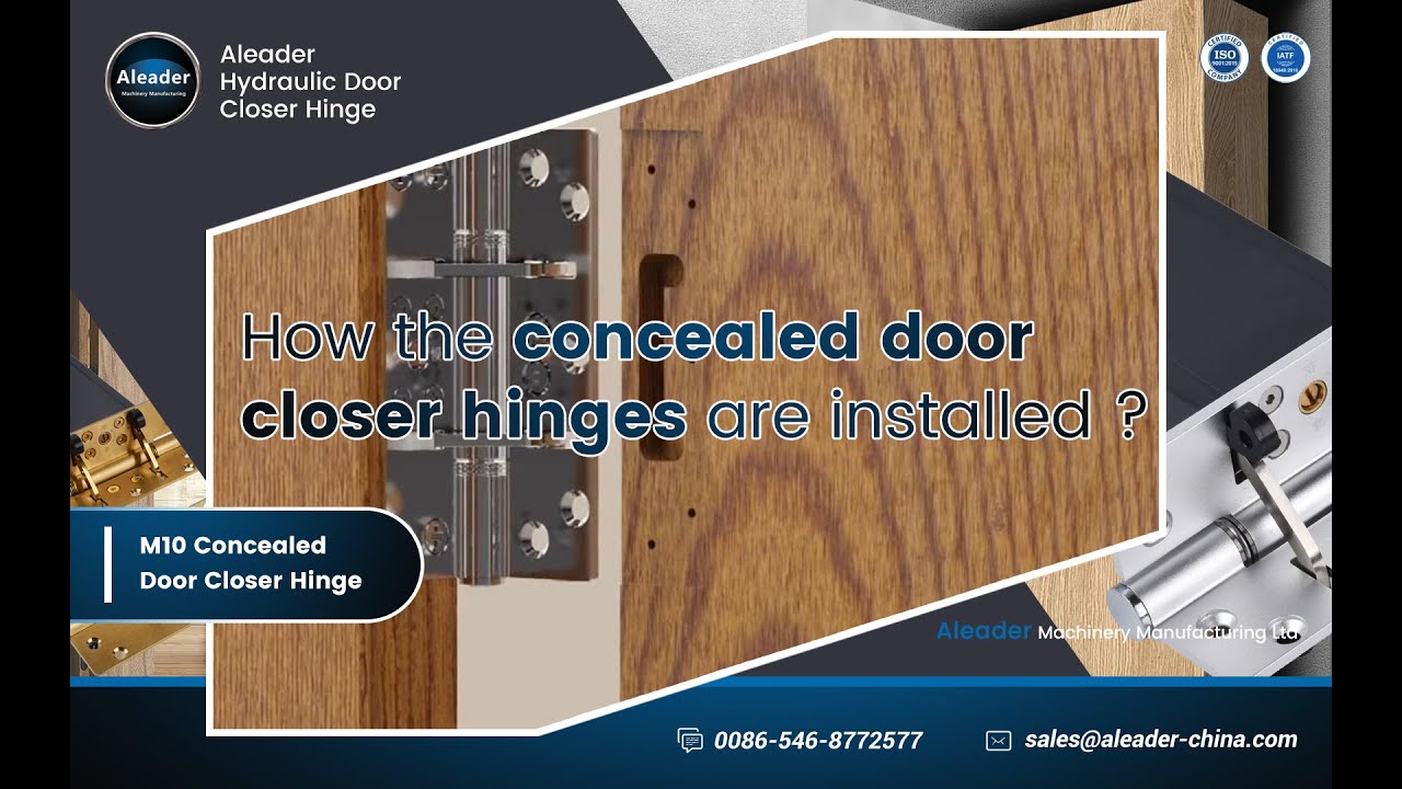 How to install the concealed door closer hinge - YouTube