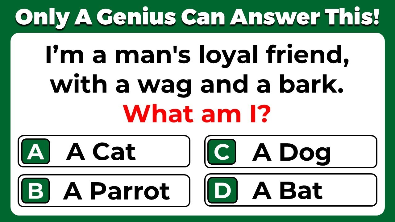 Riddles Quiz - CAN YOU SOLVE THESE 10 TRICKY RIDDLES WITH OPTIONS ...