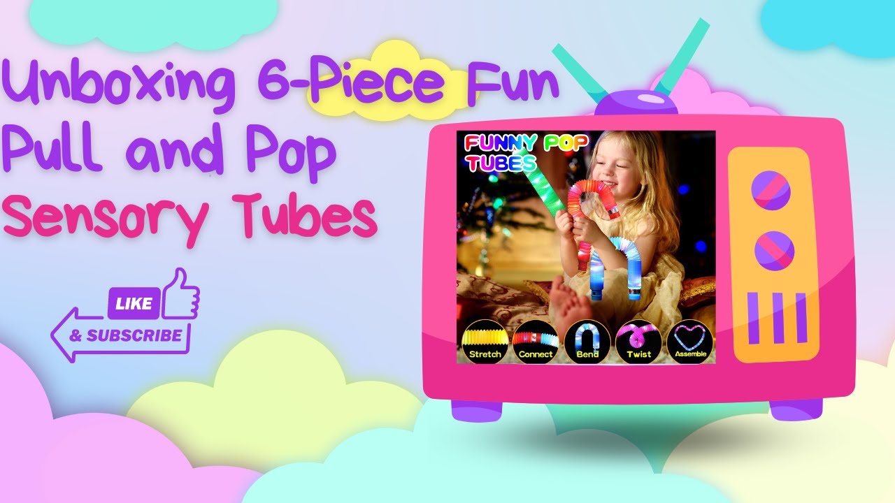 Unboxing 6-Piece Fun Pull and Pop Sensory Tubes: The Ultimate Stress ...