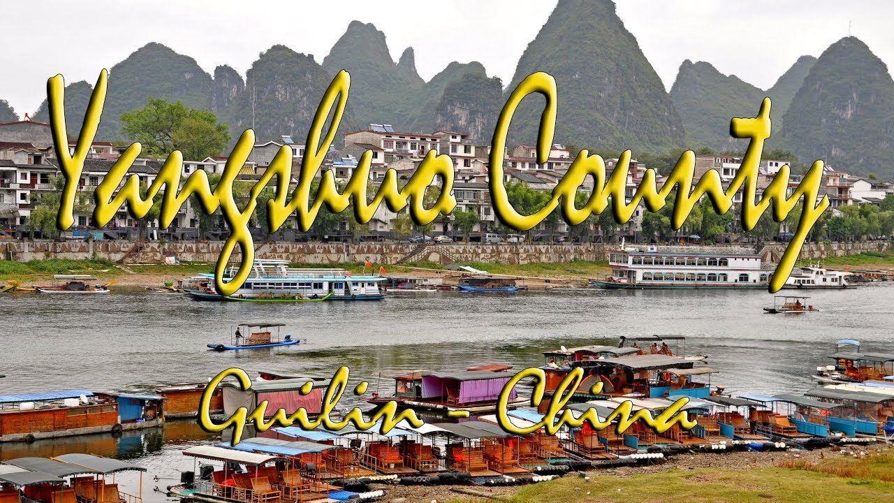 Panorama of Yangshuo County, Guilin - China - YouTube