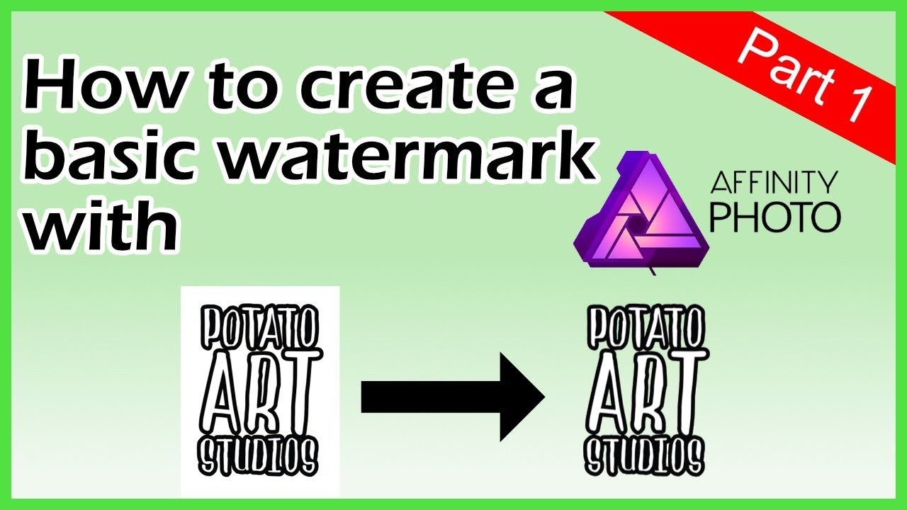 How to Create a Watermark with Affinity Photo (part 1) - YouTube