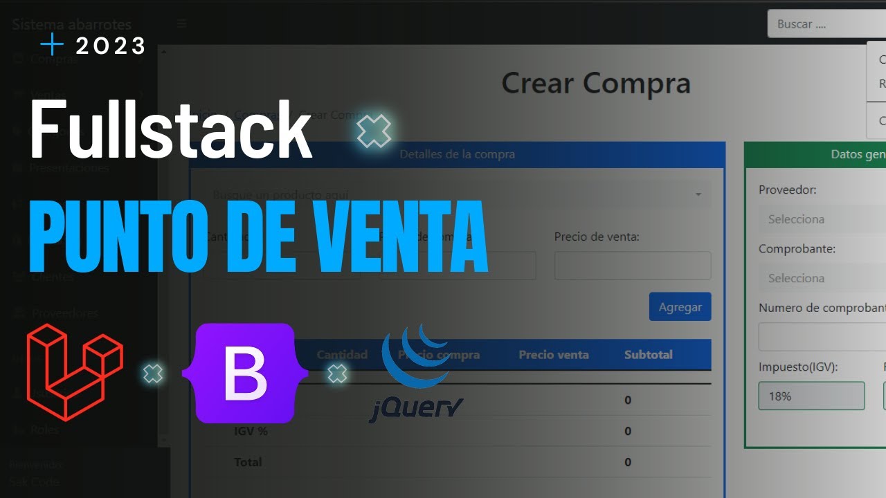 Introducción (Ep.1) - Desarrollo fullstack de un sistema POS con Laravel, Bootstrap, Jquery ...