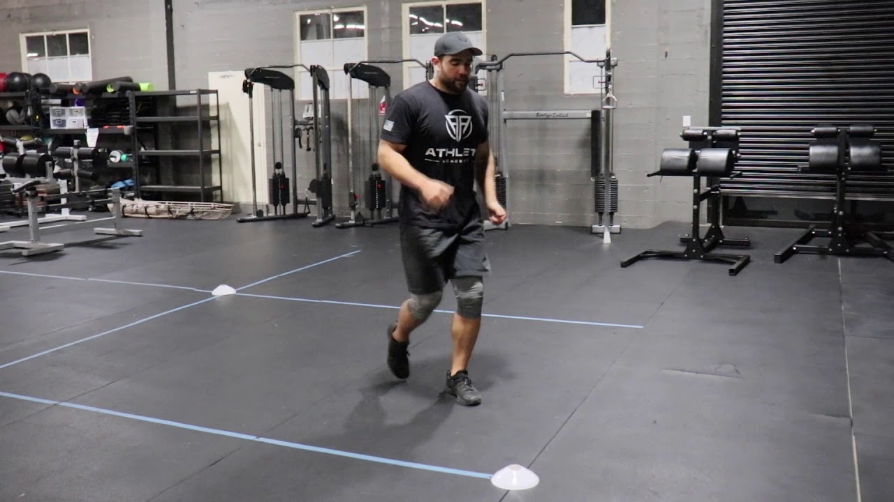 M Cone Drill Sprint, Backpedal, etc - YouTube
