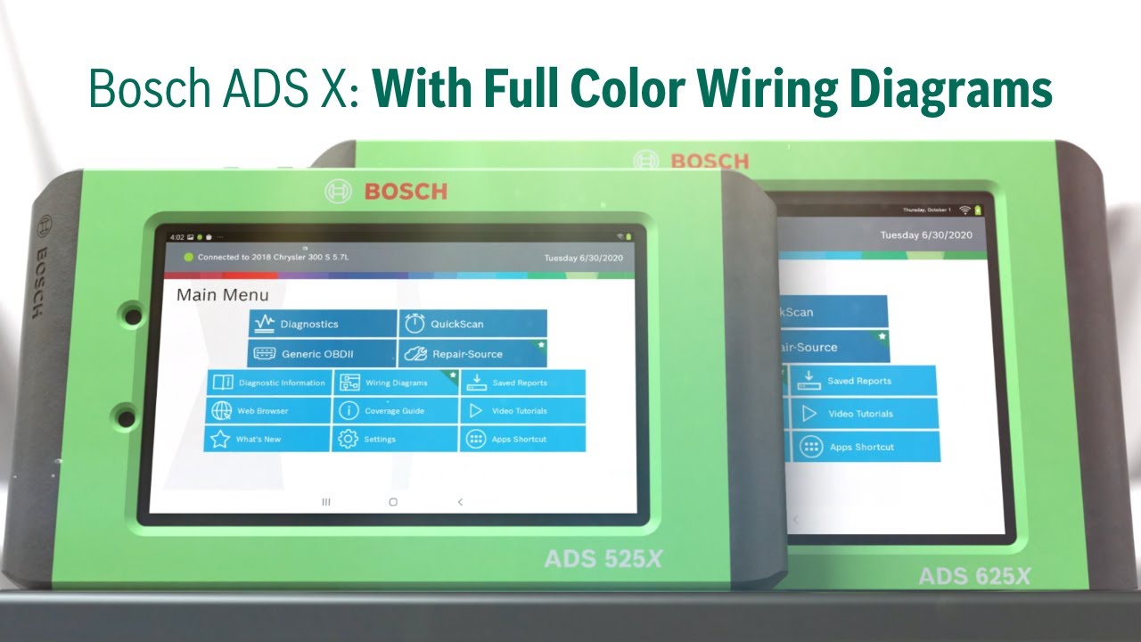 EN | Full Color Wiring Diagrams with Bosch ADS 525X and ADS 625X - YouTube