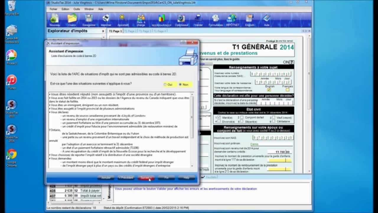 Déposer les déclarations fédéral et provincial du Québec au moyen d ...