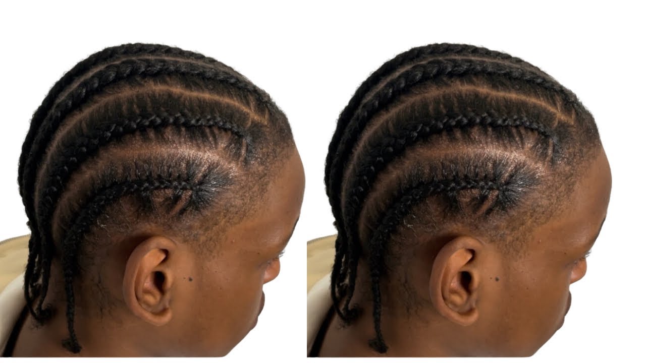 How to cornrows men hair - YouTube