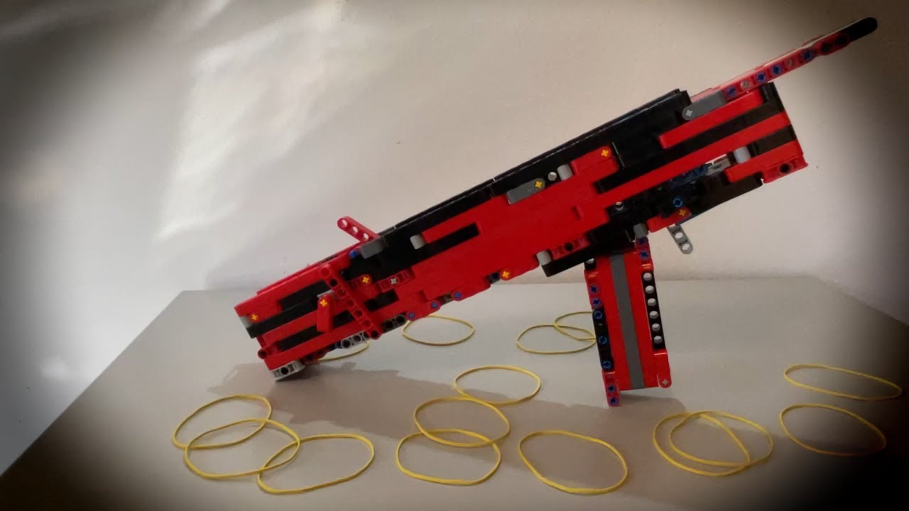 LEGO Technic Full Auto Blowback rifle (V2) - YouTube