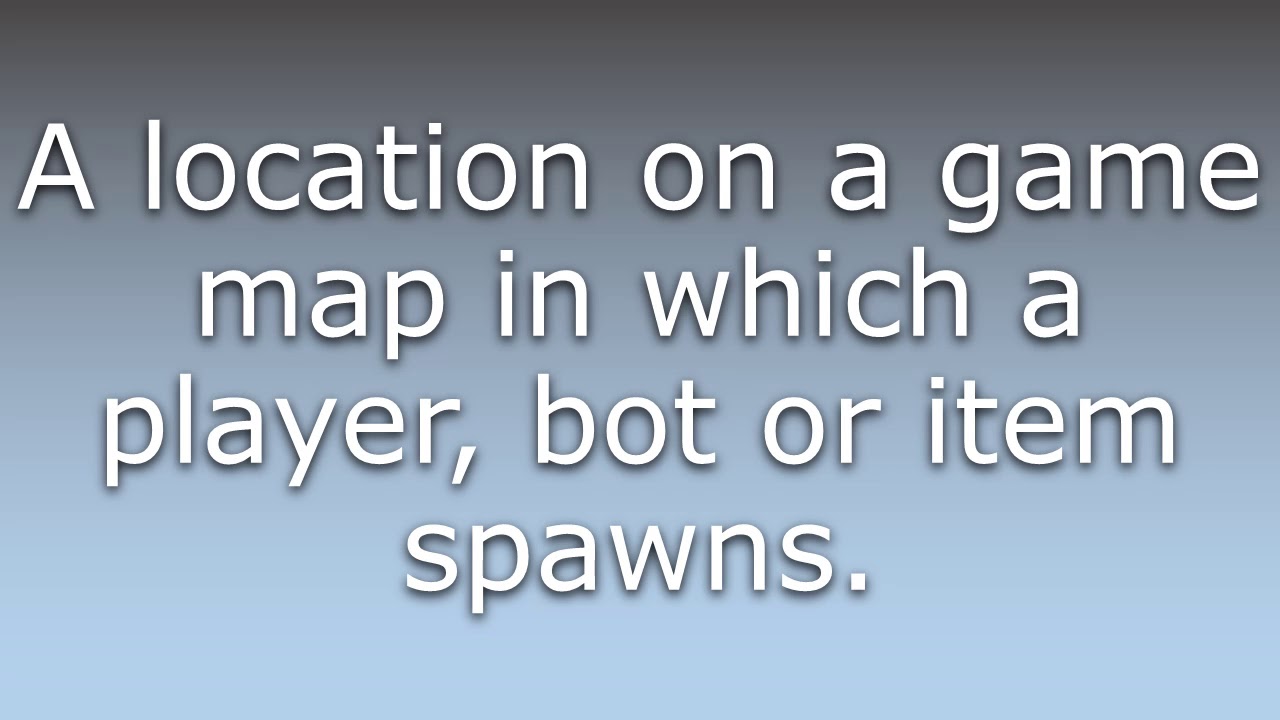 What does Spawn point mean? - YouTube