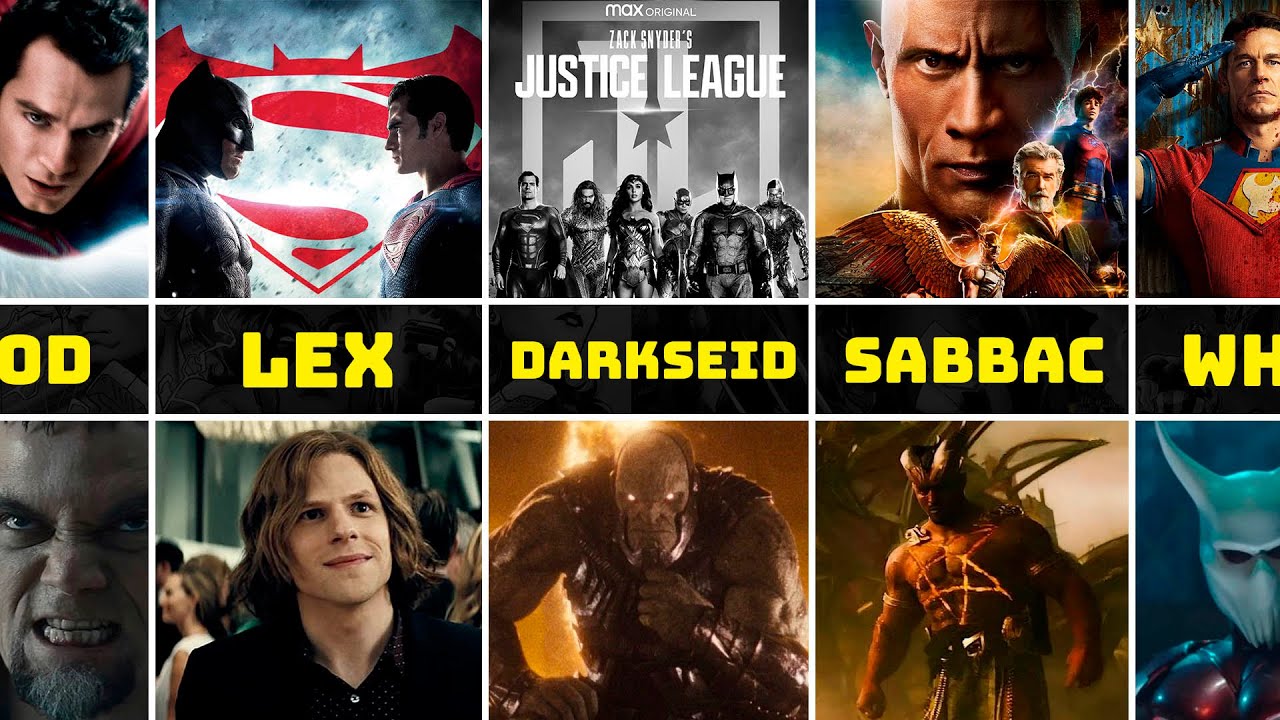 Every DCEU Villains | 2013 - 2023 - YouTube