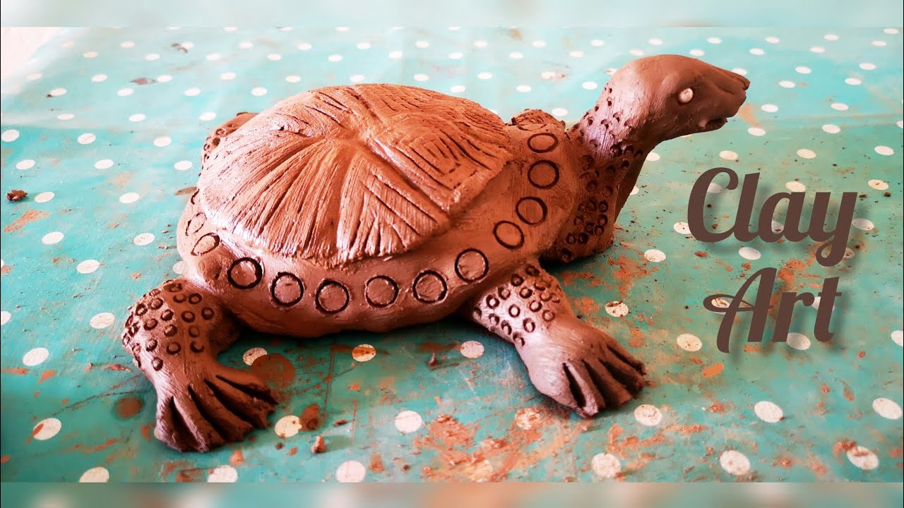 How to make a tortoise with clay /clay tortoise /مٹی کا کچھوا - YouTube