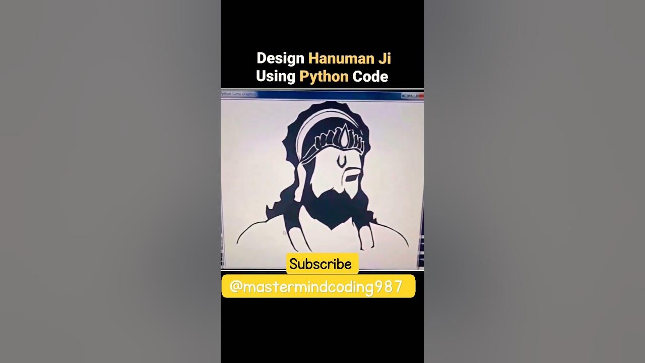 Design Hanuman Ji Using Python Codepython Pythoncoding Pythonprogramming Short Short