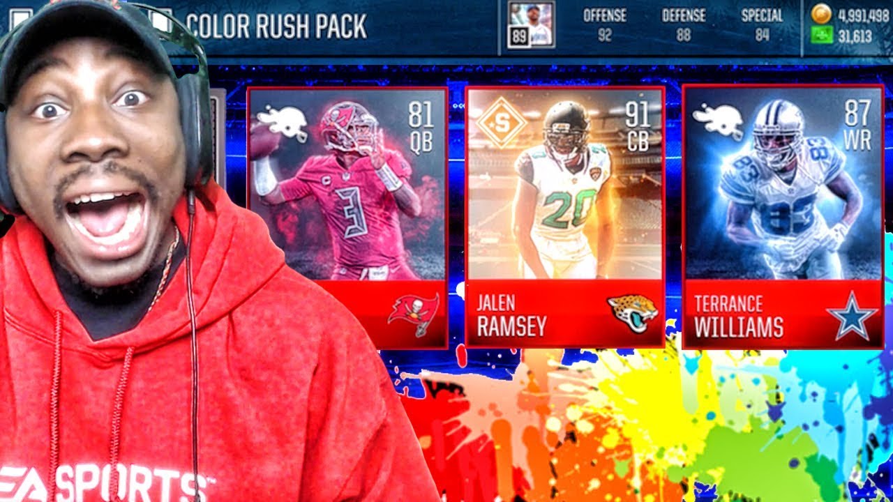 PULLING ELITES IN COLOR RUSH PACK OPENING! Madden Mobile 18 Gameplay Ep ...