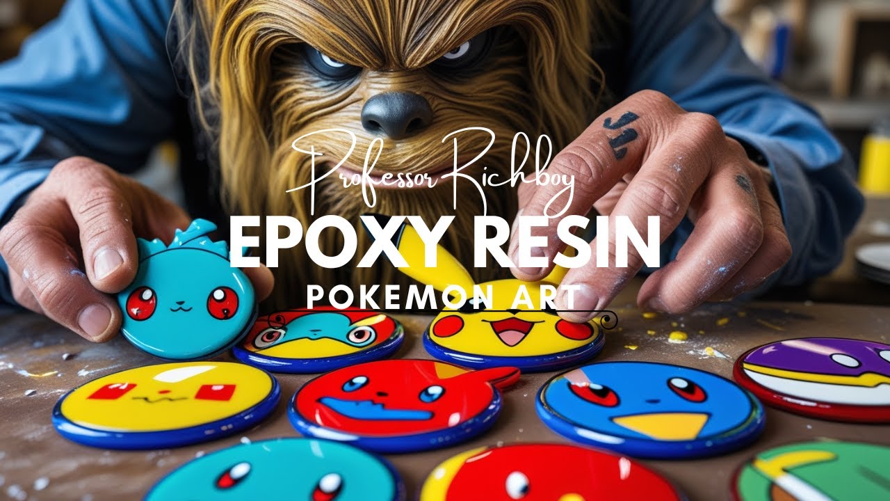 Epoxy resin Art chill stream pokemon giveaway - YouTube