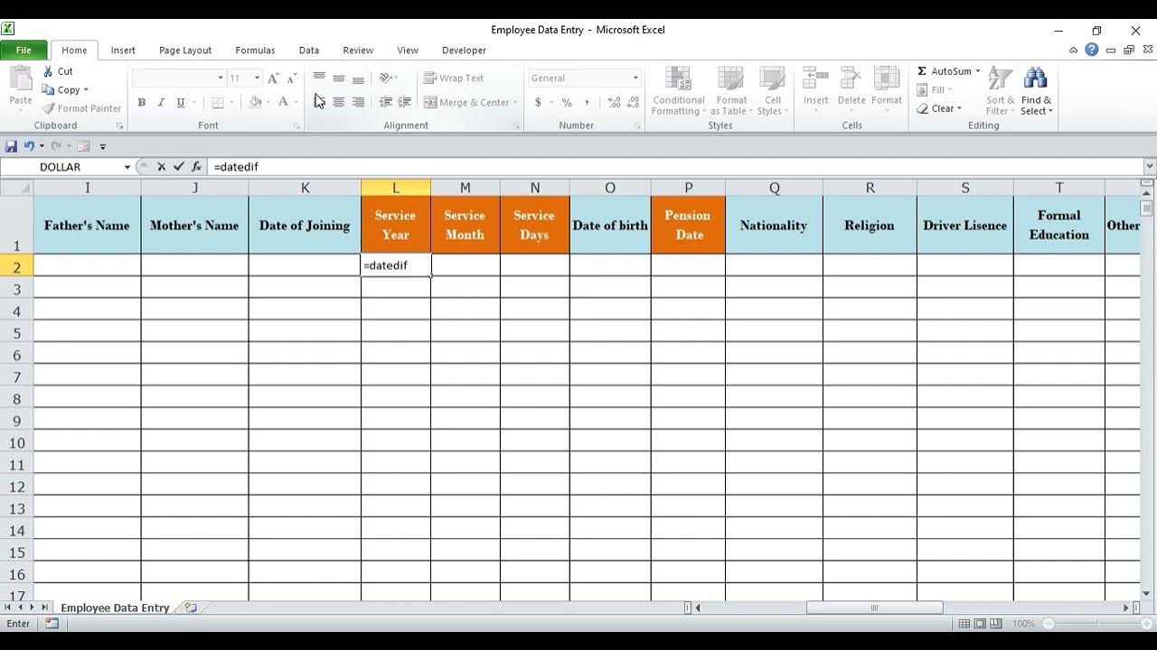 HR Personal Data Entry Form #Human-Resource-Knowledge - YouTube