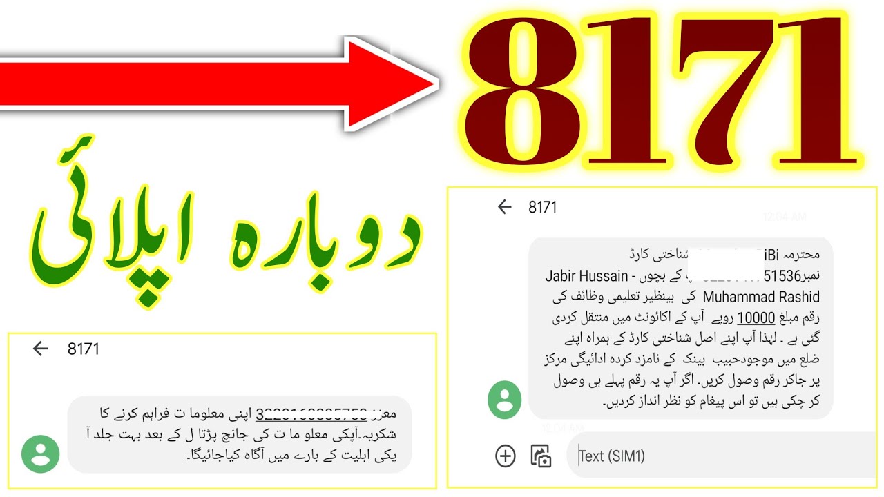 9000/25000 Online NSER 8171 || 8171 Ehsas Program BISP update NSER ...