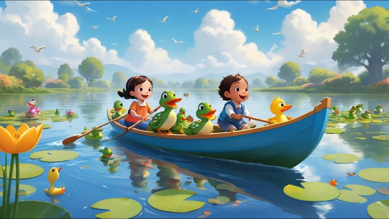 "Row Row Row Your Boat 🚣‍♂️ | Catchy Adventure Song & Nursery Rhyme for ...