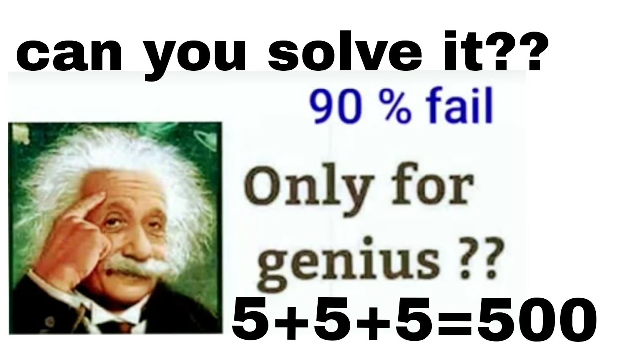 Only A Genius Can Answer This Question Brain Teasing Question only-a-genius-can-answer-this-question-brain-teasing-question