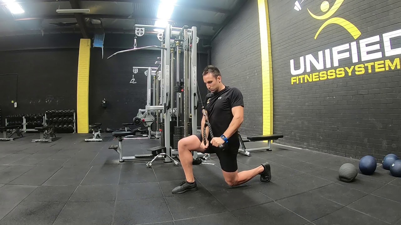 Stability Chop Split Squat - YouTube