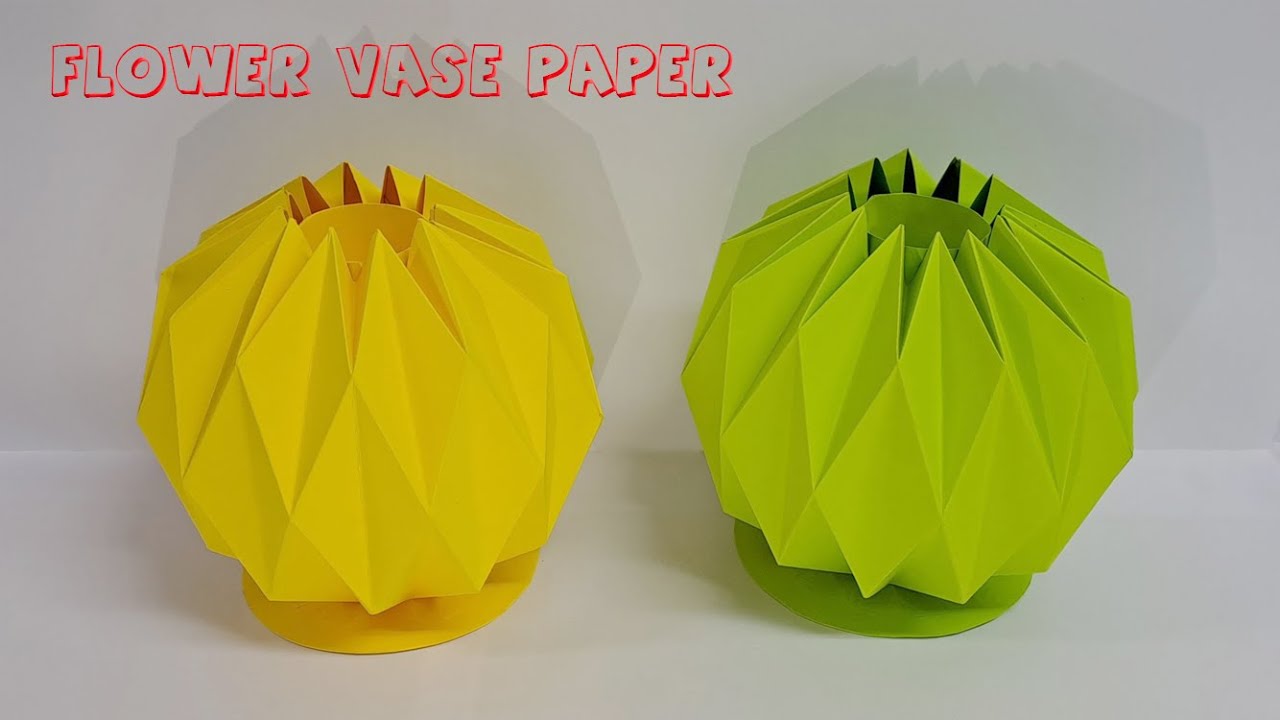 How to Make a Beautiful Paper Flower Vase | Easy Origami Vase Tutorial ...