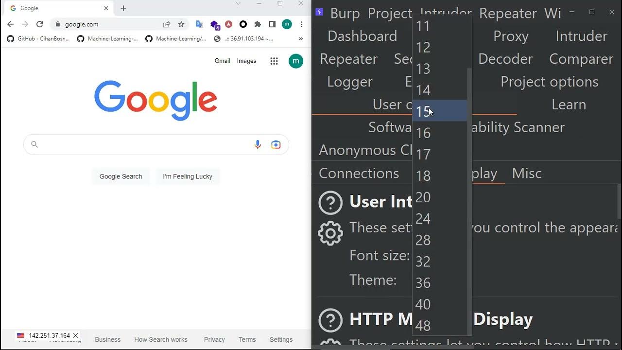 How to change font in Burp Suite - YouTube