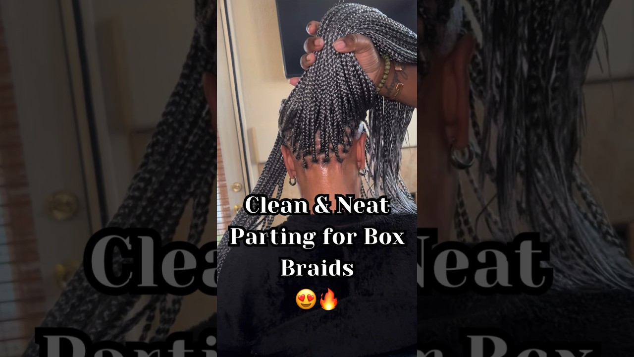 Clean & Neat Parting for Box Braids😍🔥 #viral #trending #hairstyle # ...