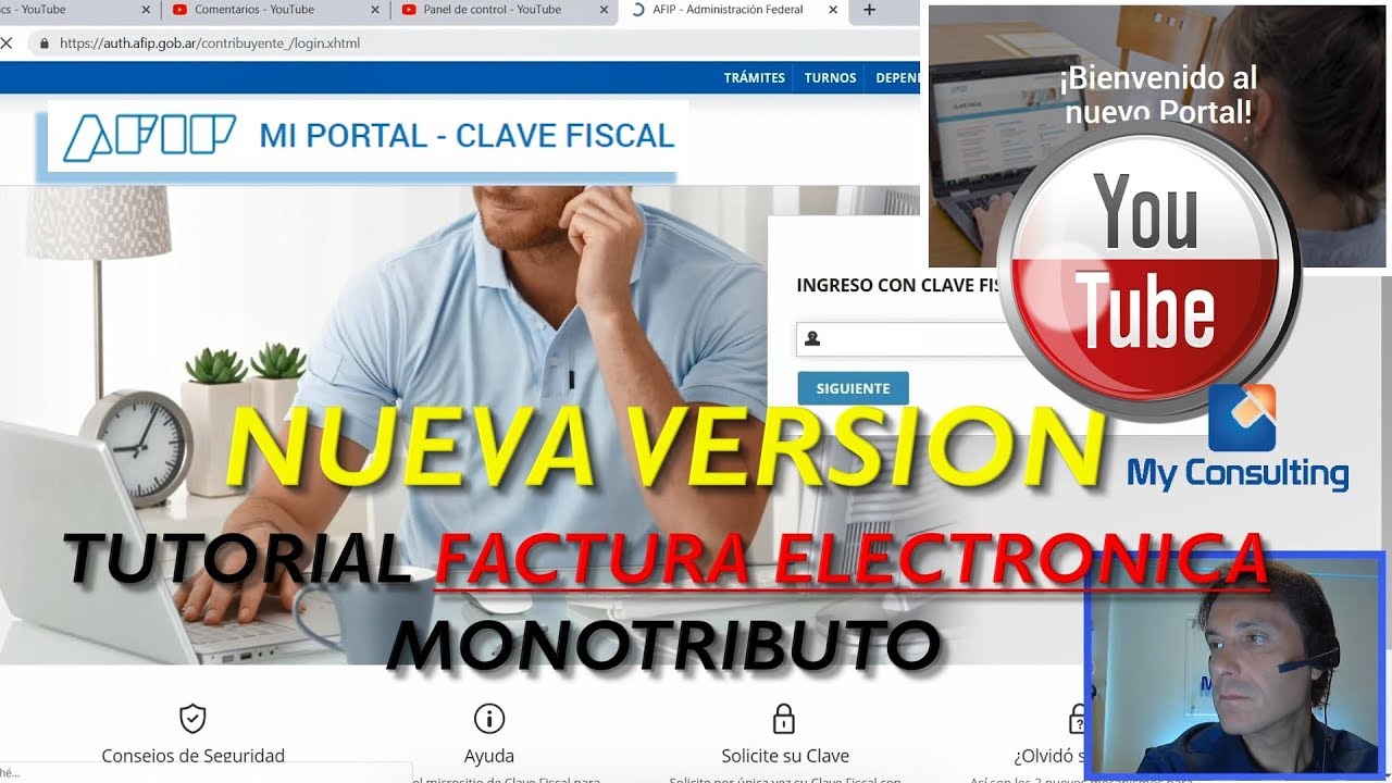 Como emitir una factura electrónica – Tutorial para monotributistas [NUEVA VERSION] - YouTube