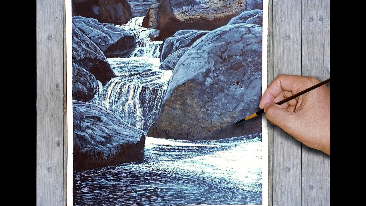 2 THE BEST How to Paint Rocks In a River For Beginners / Acrylic ...