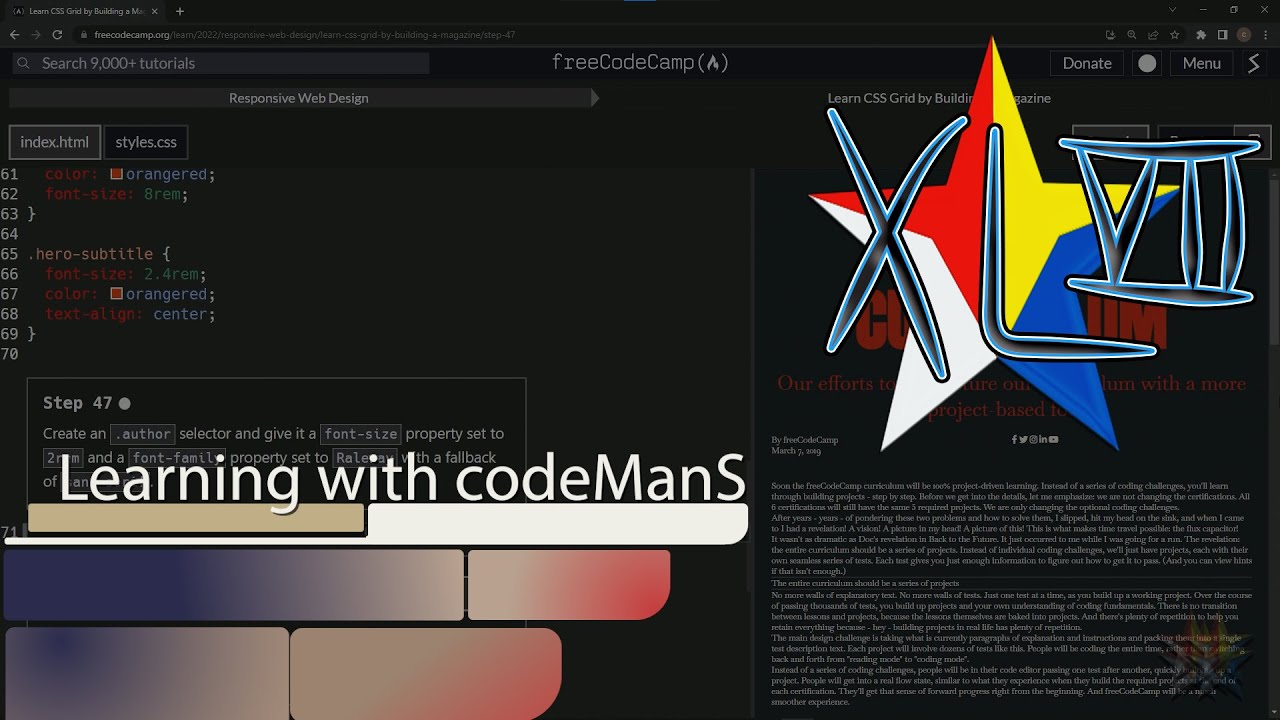 Learn Css Grid By Building A Magazine Step 47 Freecodecamp Html Youtube