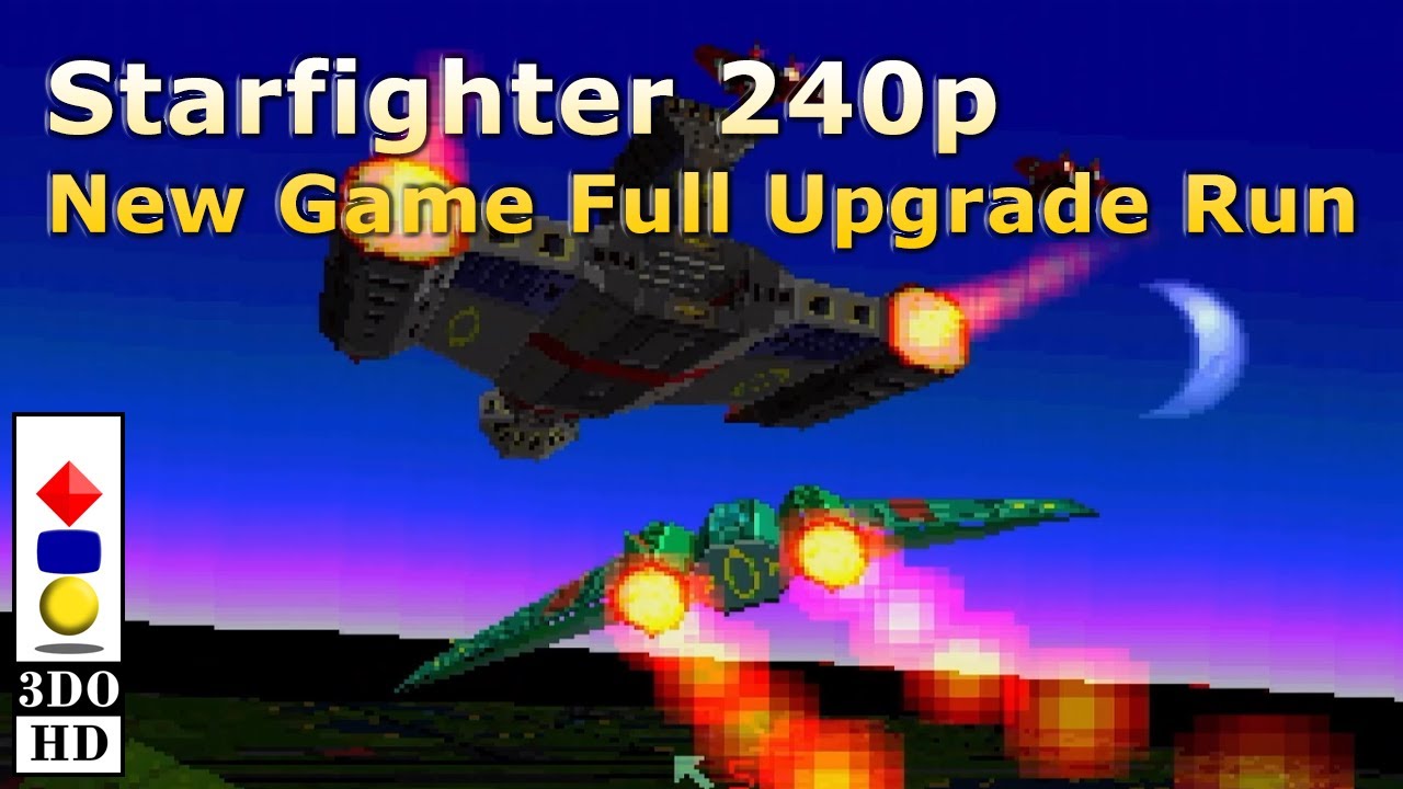 3DO Starfighter 240p New Game Full Ship Upgrade Run - YouTube