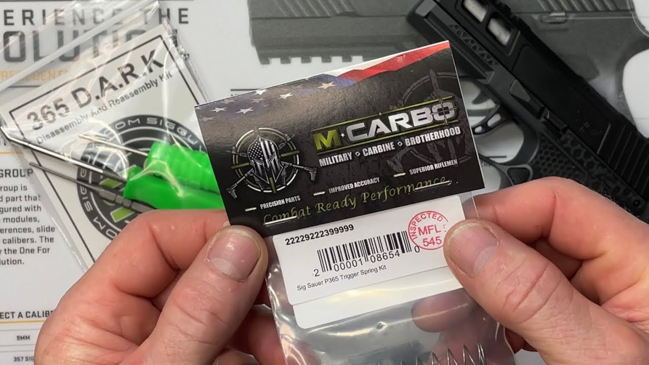 MCarbo trigger spring kit installation video for the SIG Sauer P365 ...