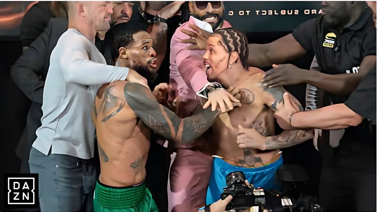 “DON’T TOUCH ME!” Tank Davis & Lamont Roach CLASH In FIRST Intense Face-Off! - YouTube